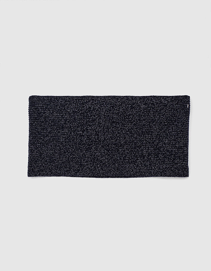 Men’s navy ribbed marl snood