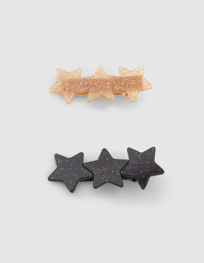 Girls’ glittery star hair clips