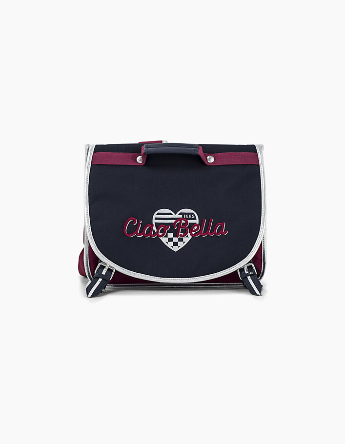 Girls’ 38cm navy IKKS Ciao Bella satchel