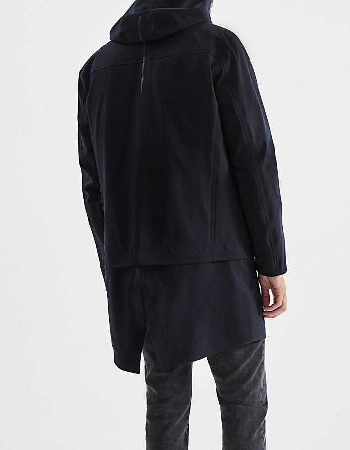 Men’s dark blue WATERPROOF 2-in-1 parka with padded jacket