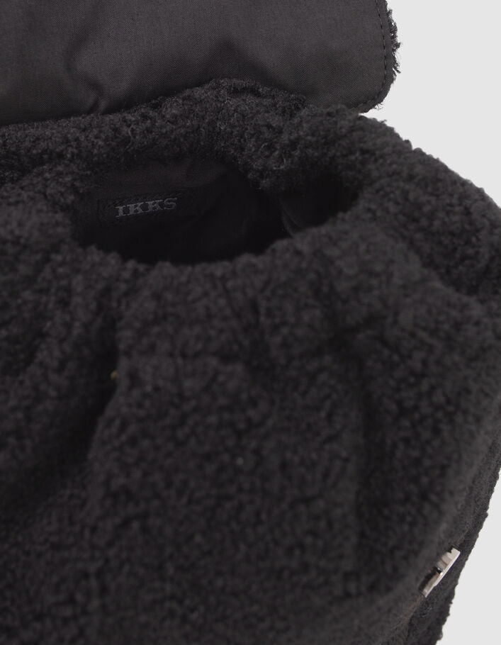 Baby boys’ black sherpa backpack