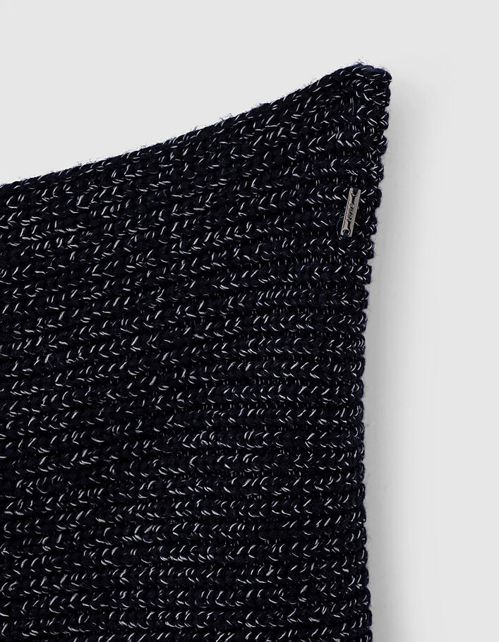 Men’s navy ribbed marl snood