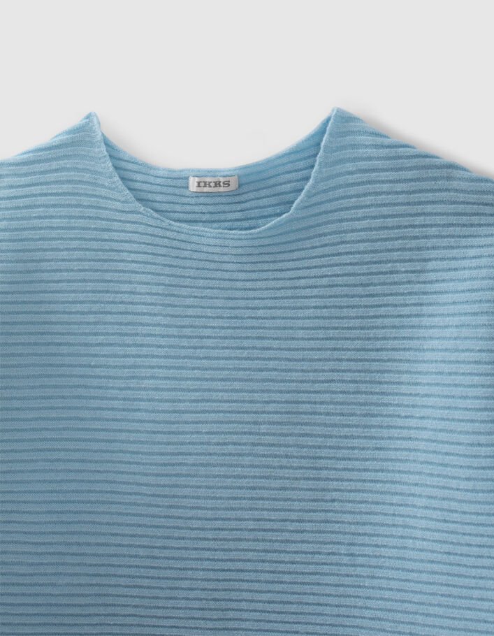 Girls’ blue ribbed knit sweater