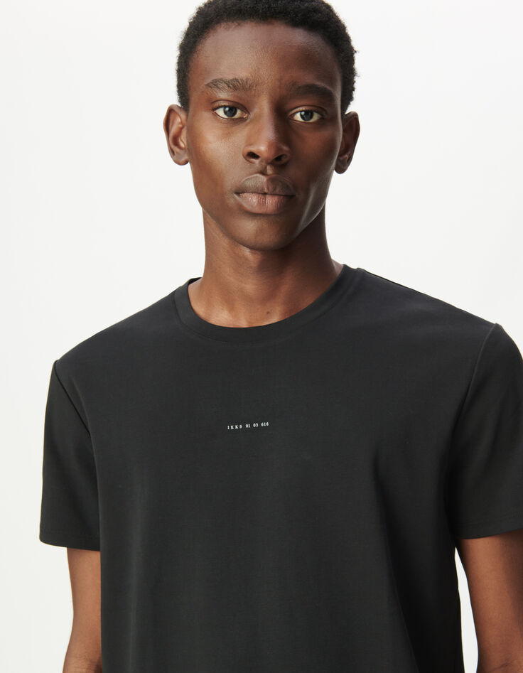 Men’s black ABSOLUTE DRY T-shirt with logo detail IKKS