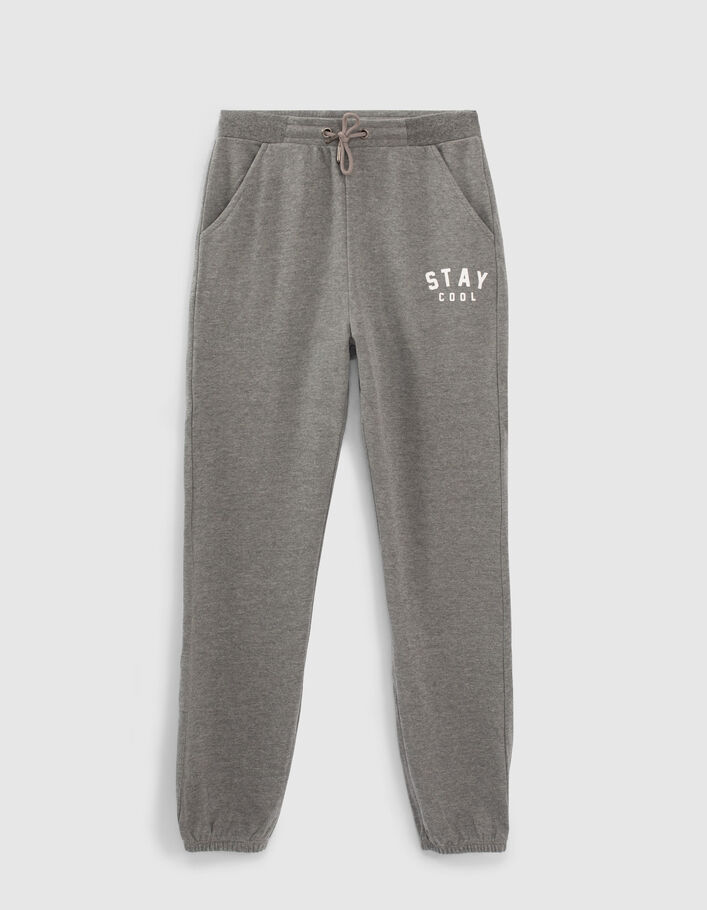 Women’s grey joggers with elasticated cuffs