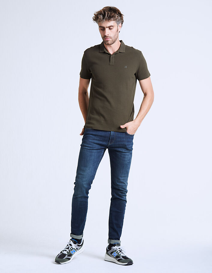 Men's textured polo shirt