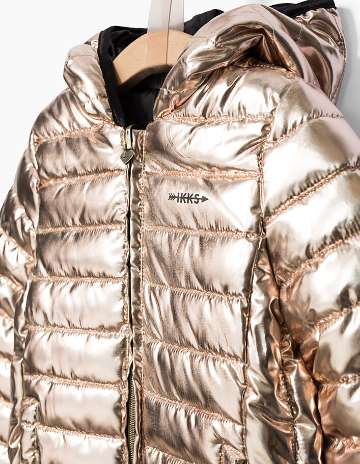 Girls' gold padded jacket