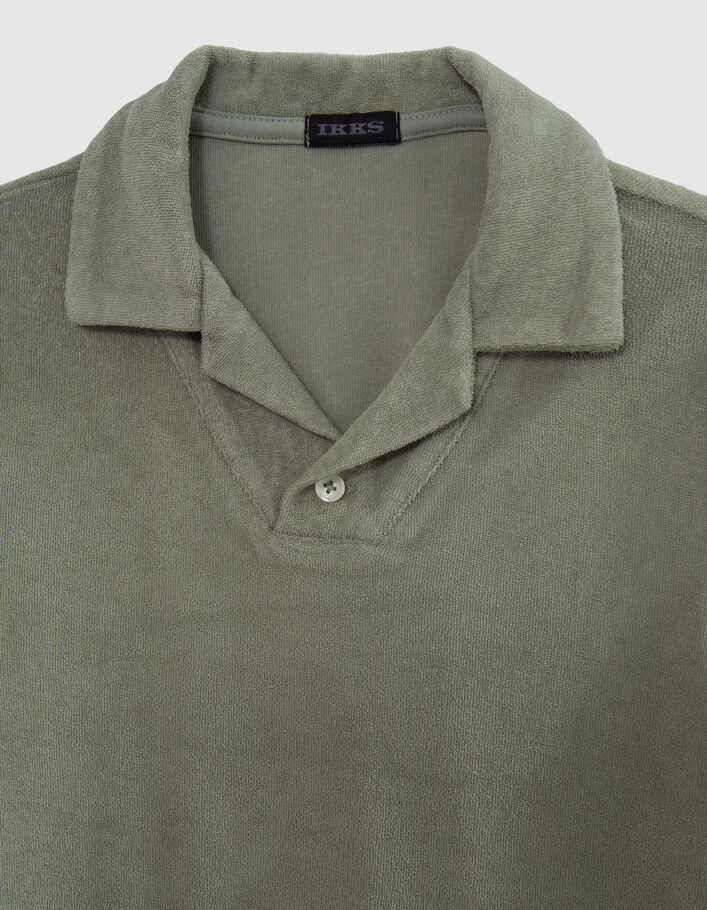 Boys’ khaki terry polo shirt