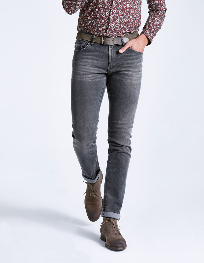 Jean slim gris anthracite Homme