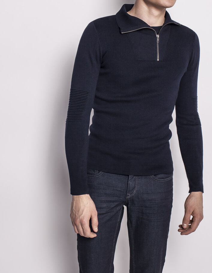 Pull bleu marine homme