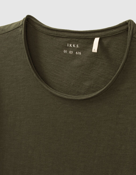 Men’s khaki Essential round neck T-shirt
