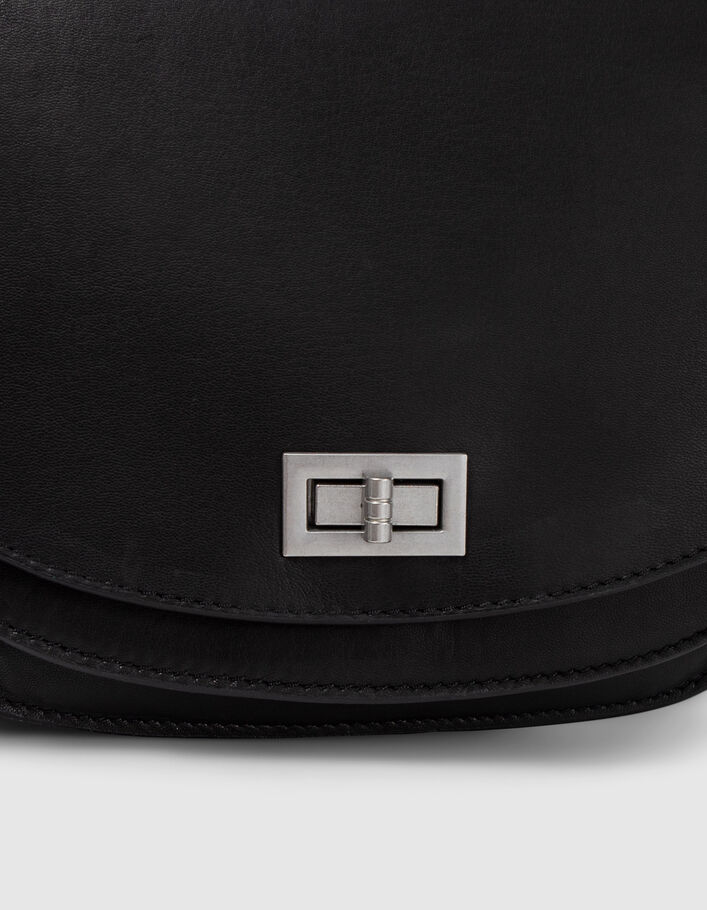 Sac besace The Waiter noir en cuir Femme