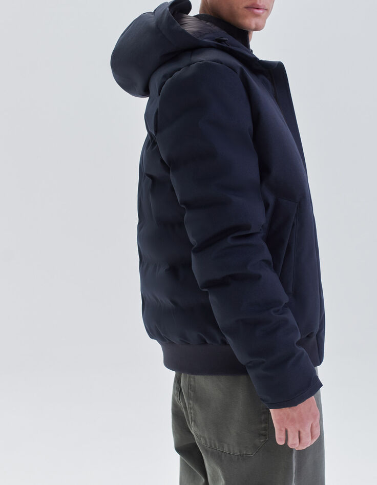 Men’s navy nylon WATERPROOF BREATHABLE padded jacket
