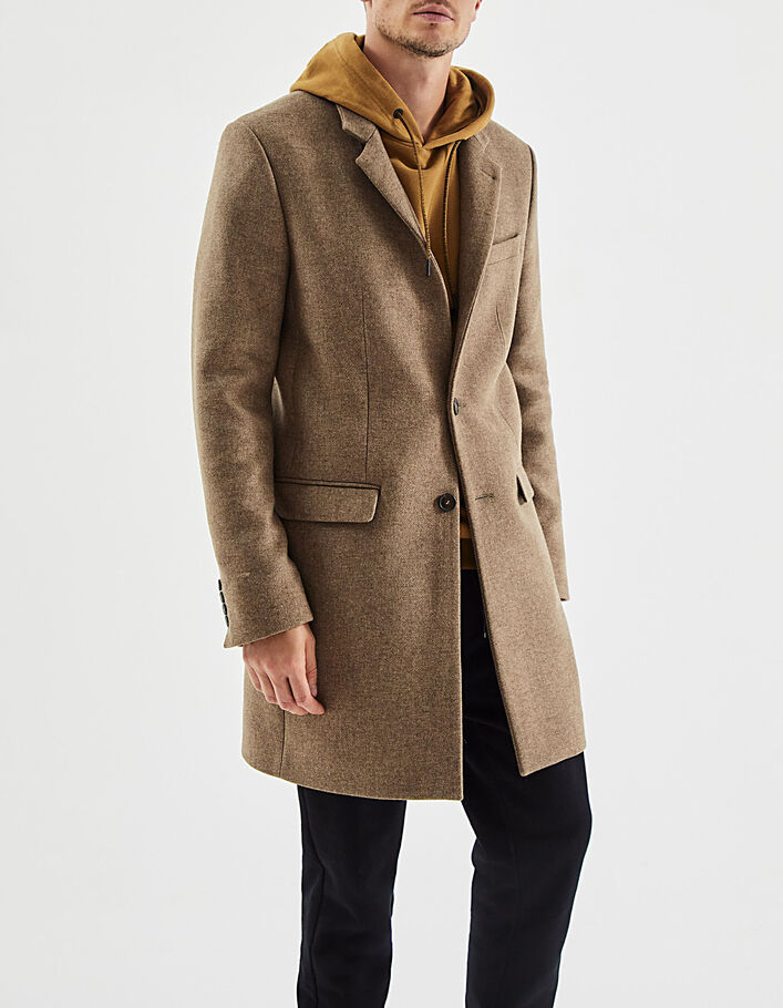 Men’s light brown straight coat