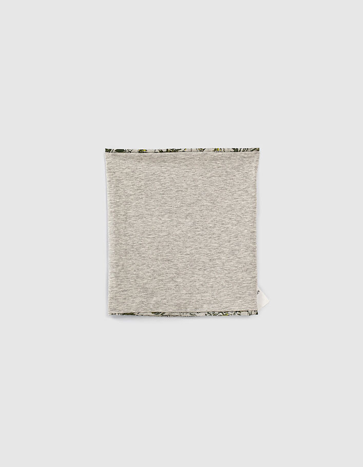 Baby boys’ grey jungle print snood