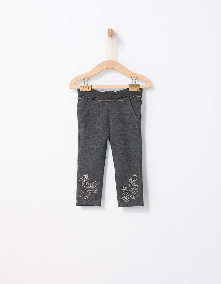 Baby girls' grey trousers