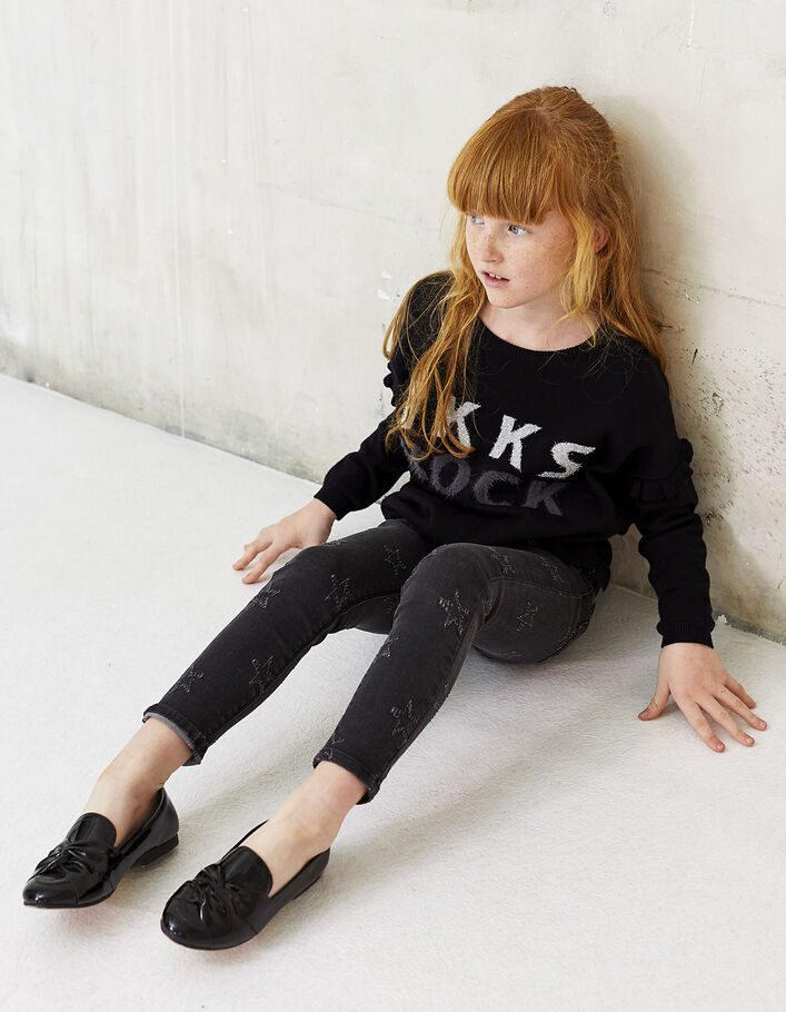 Girls’ black jeans IKKS