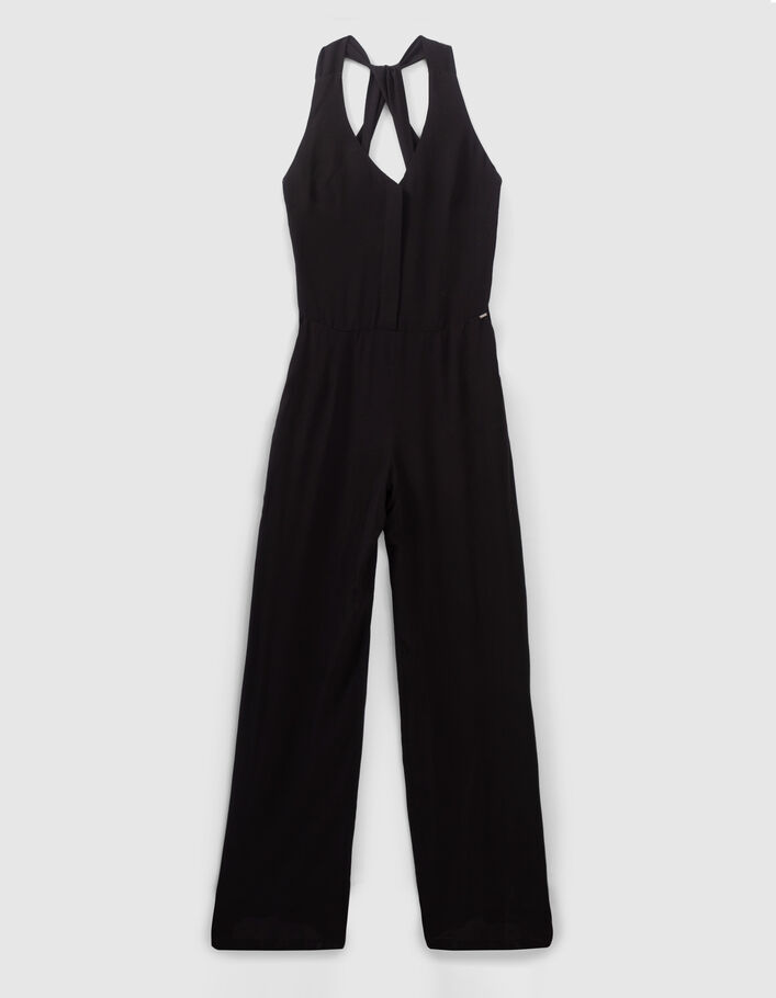 Combinaison pantalon noire dos-nu Femme