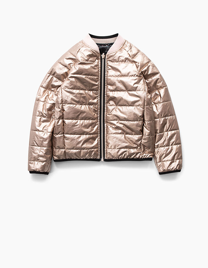 Girls’ khaki 3-in-1 parka with reversible padded jacket
