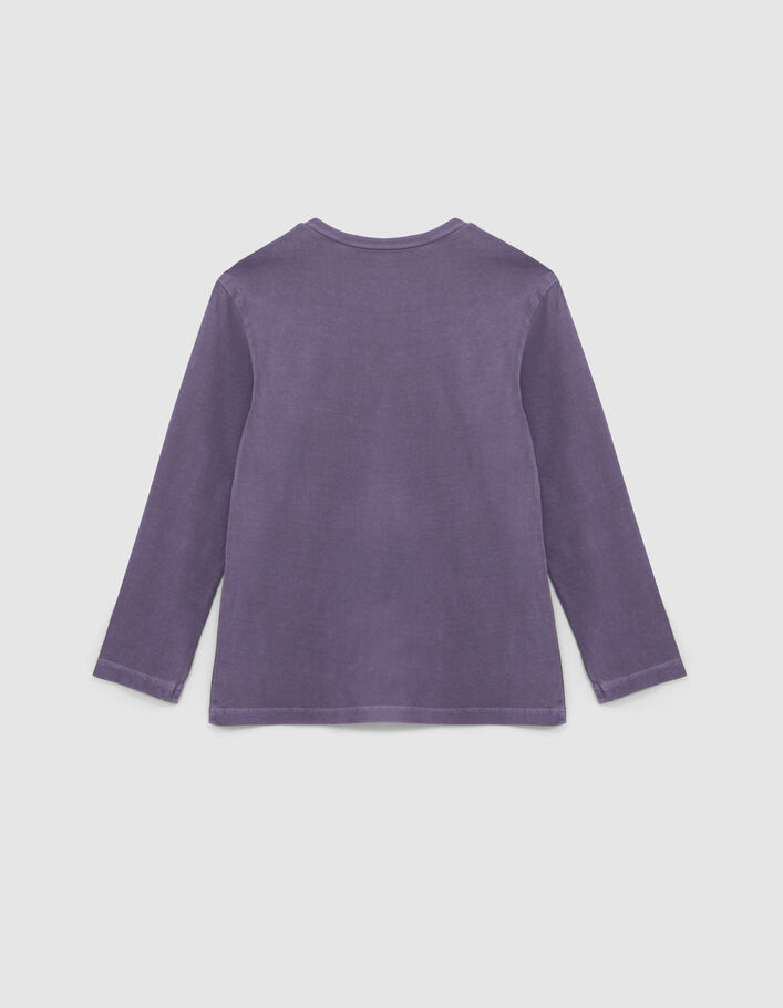 Boys’ violet T-shirt with rock ace of spades image