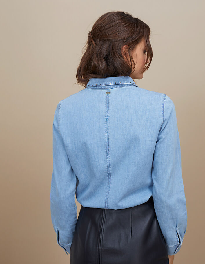 I.Code authentic denim shirt with studs