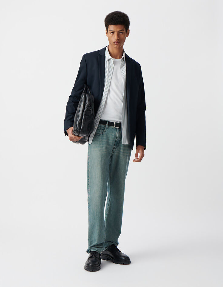 Men's navy Interlock suit jacket IKKS