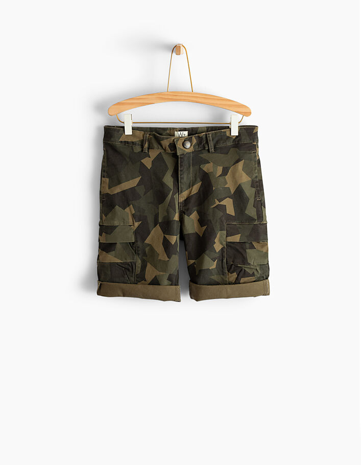 Bermudas bronce con camuflaje gráfico niño