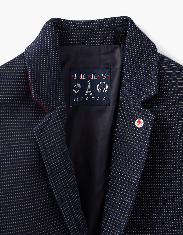 Boys' navy knit suit jacket