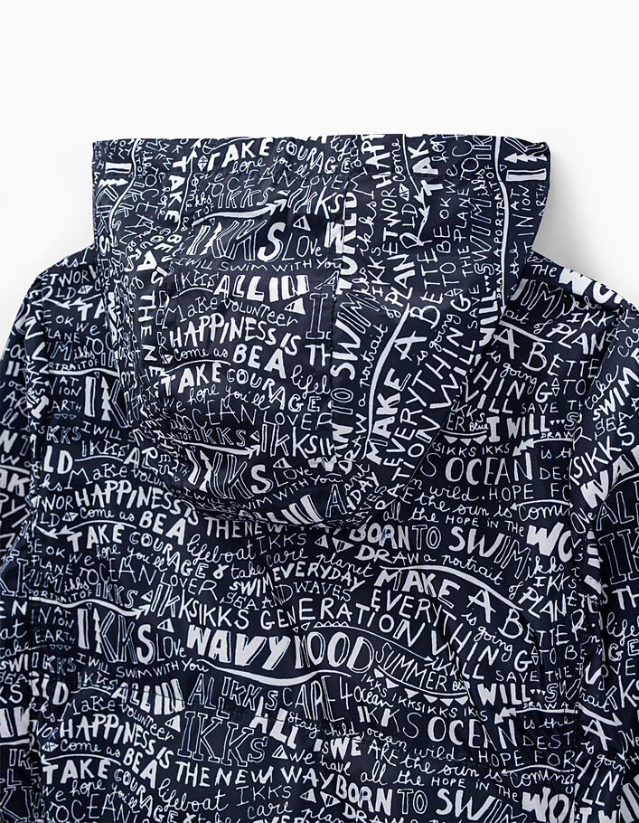 Boy’s navy all-over print windcheater
