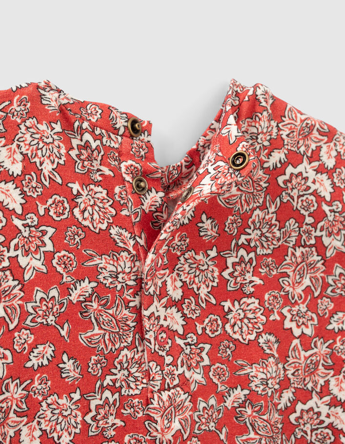 Baby girls’ red floral print T-shirt