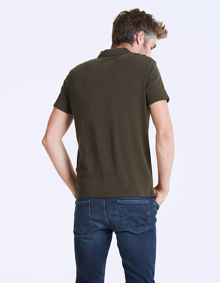 Men's textured polo shirt