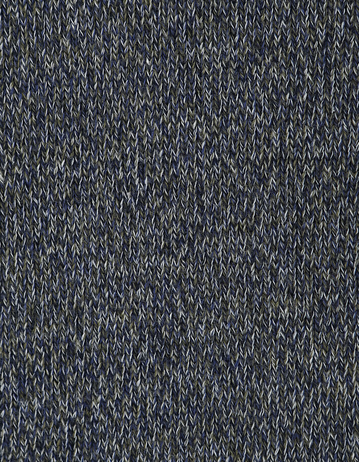 Boys’ indigo, khaki, white marl knit sweater