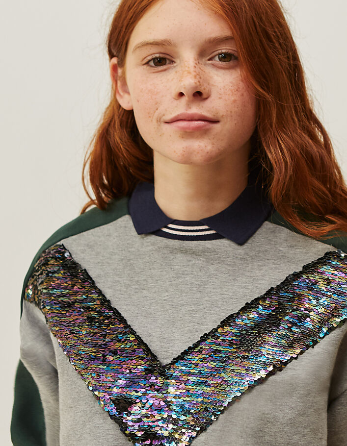 Girls’ sequin sweatshirt